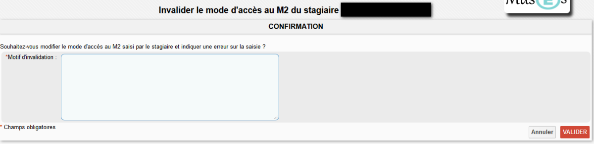 Invalider le mode d'accès du stagiaire [Guide utilisateur ]